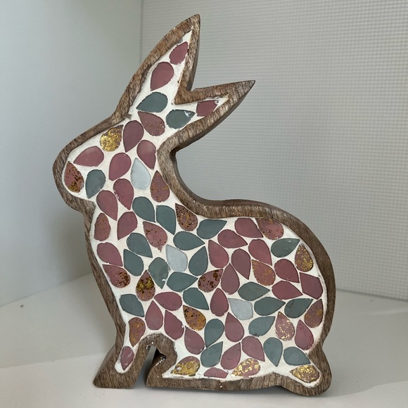 Marshalls | Holiday | Mosaic Wood Easter Bunny Decor 8 | Poshmark
